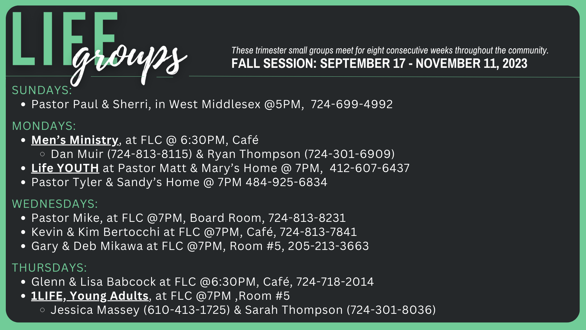 Life Group Ministry